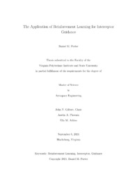 The Application of Reinforcement Learning for Interceptor Guidance