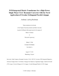 PCB Integrated Matrix Transformer for a High-Power Single Phase CLLC Resonant Converter with the ...