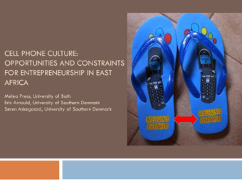 Cell Phone Culture: Opportunities and Constraints for Entrepreneurship ...